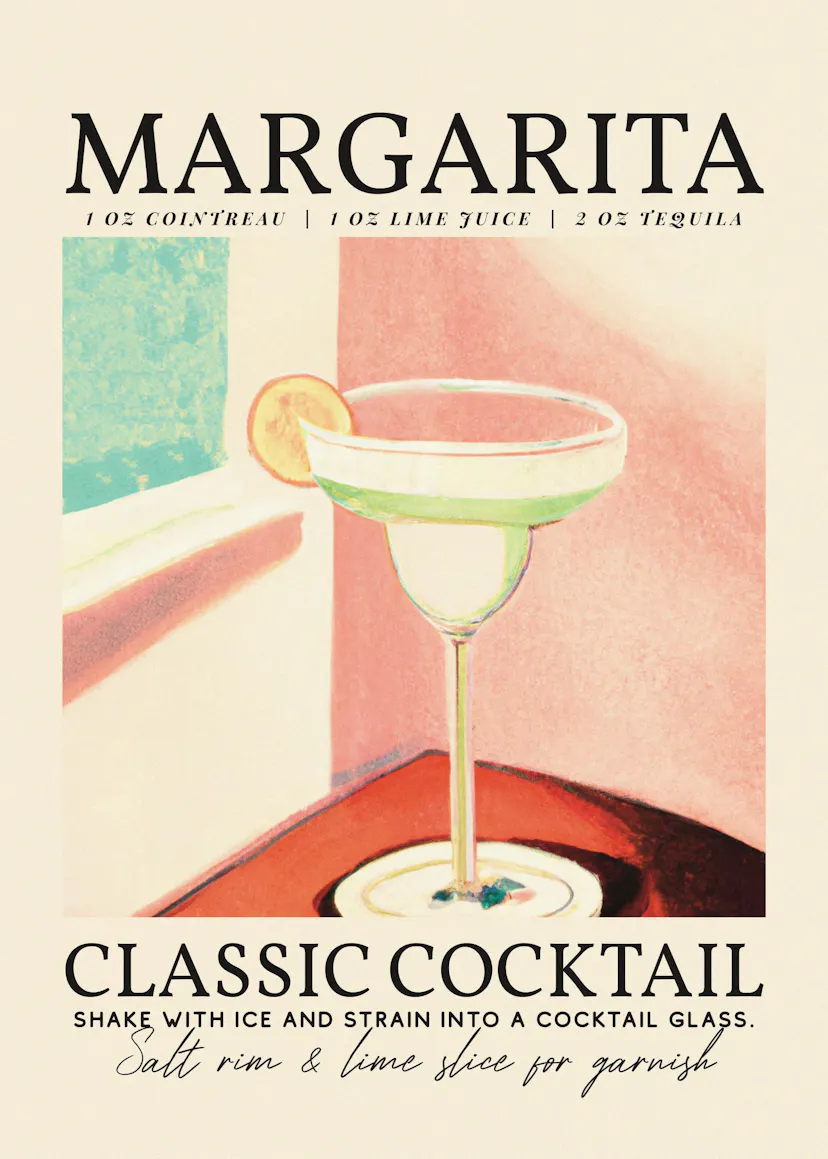 Poster Whiskey Sour Sunset – Ilustração de Cocktail | Desenio