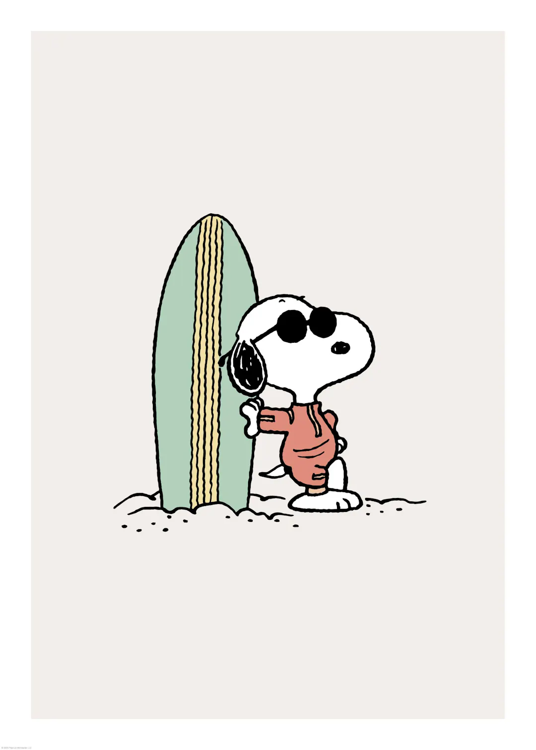 Snoopy on the Beach Print – Fun Summer Poster | Desenio