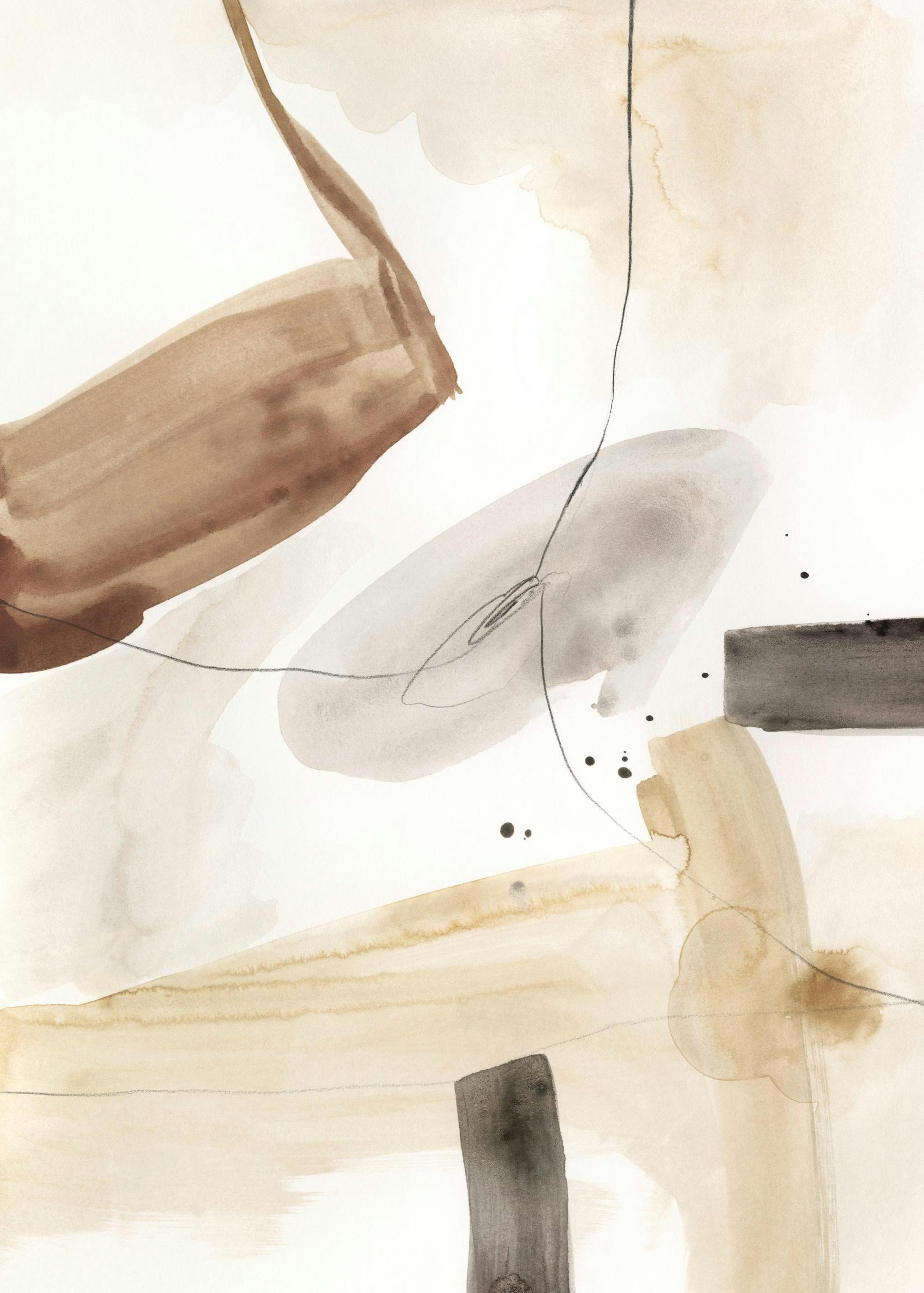 Beige watercolour gallery wall