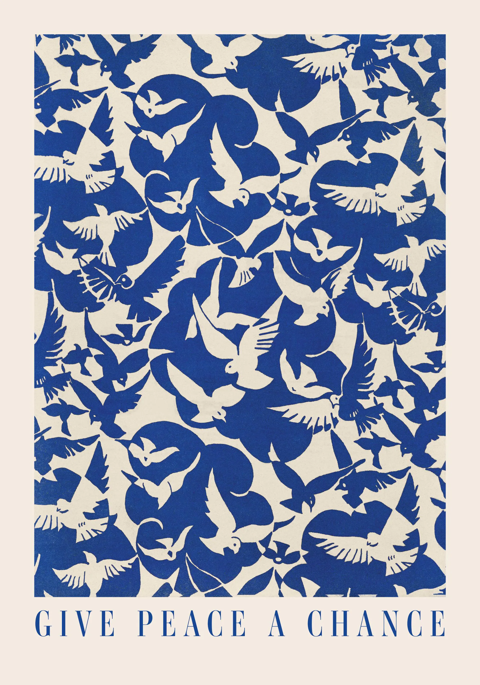 Elegance Blue Poster Print – Tranquil Kitchen Wall Art | Desenio