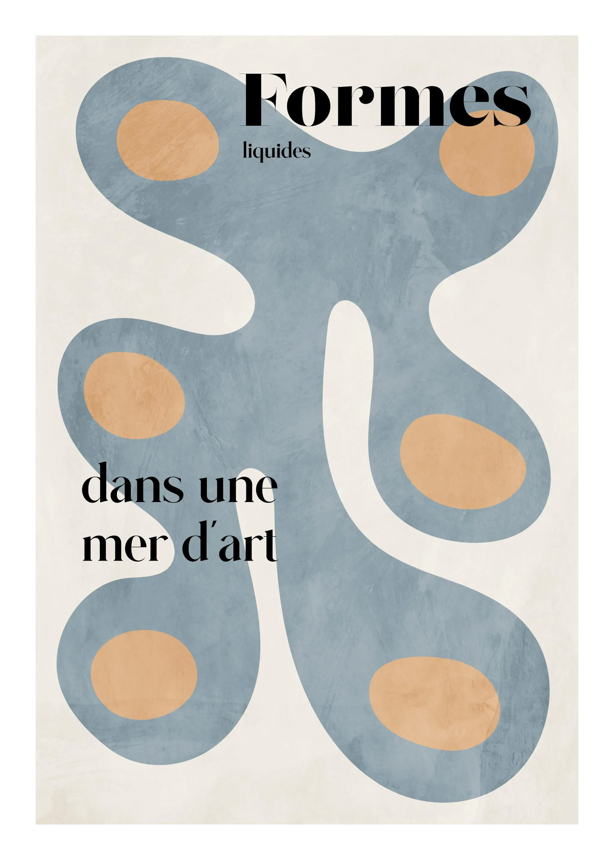 Vögel Poster – Des Oiseaux Illustration in Blau | Desenio