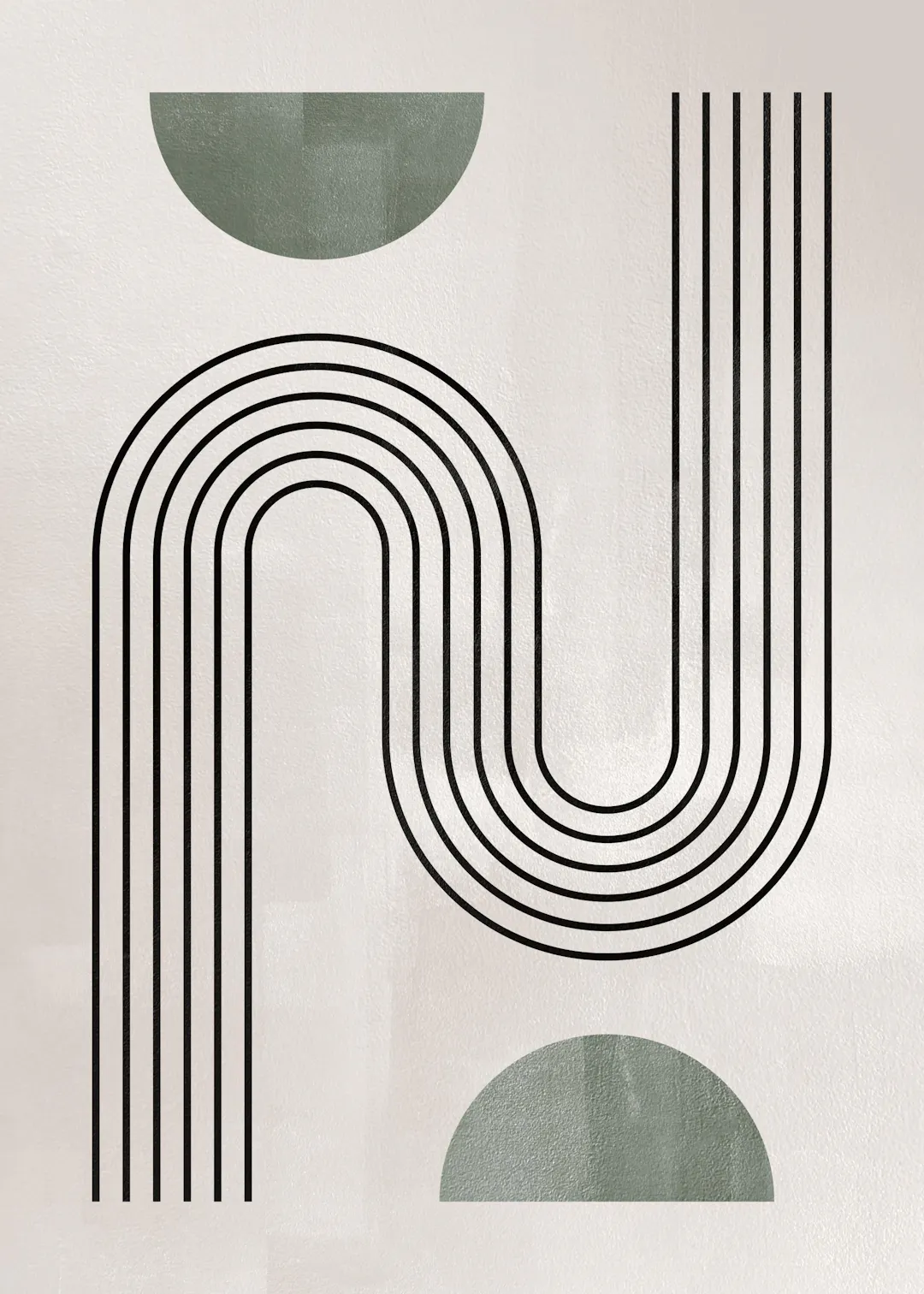Abstract Green Lines Poster – Modern Wall Art | Desenio UK