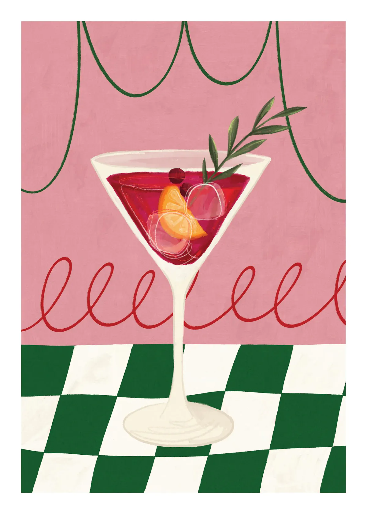 Affiche Noël typographique colorée – Décoration murale festive | desenio.fr