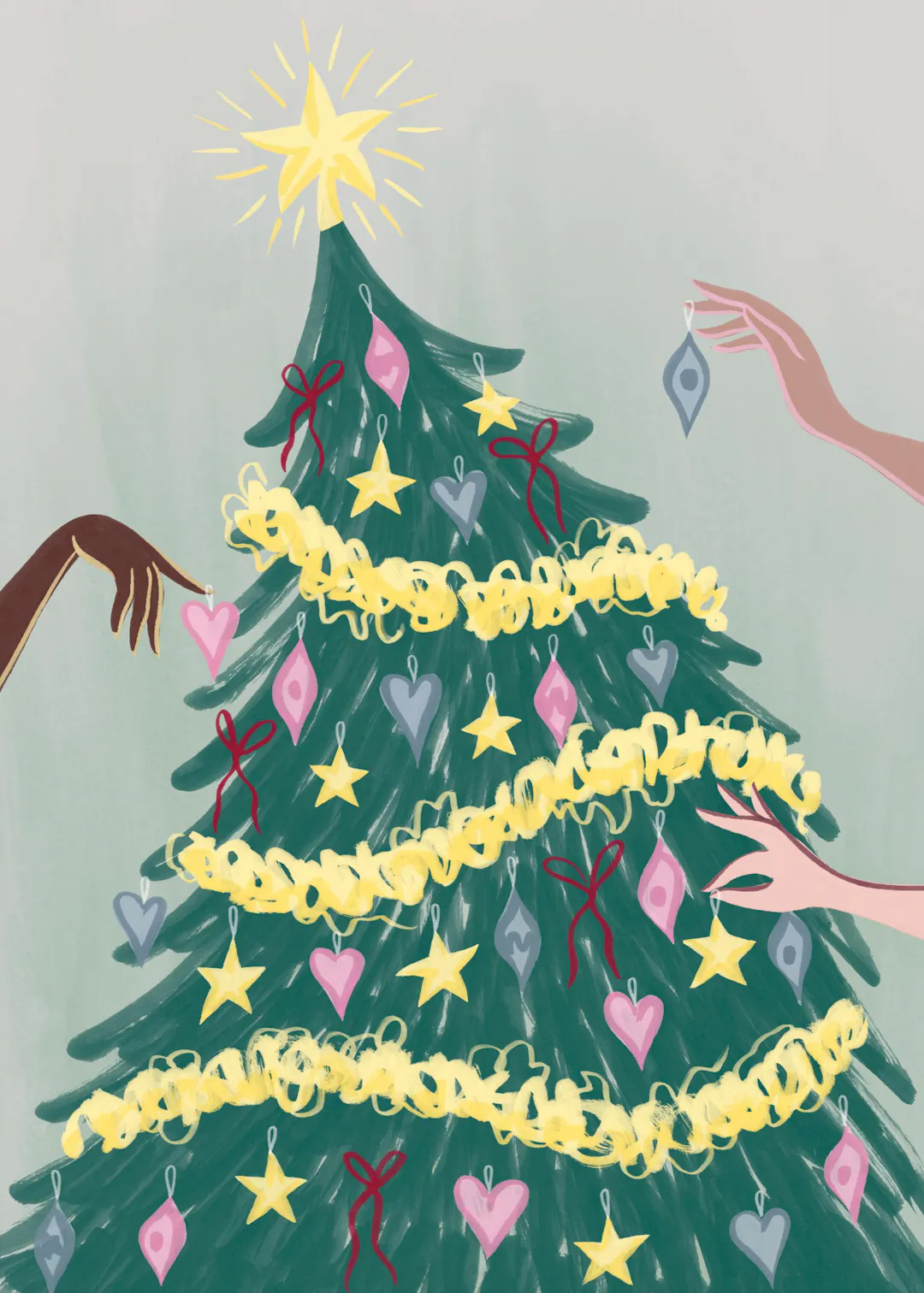 Affiche Noël typographique colorée – Décoration murale festive | desenio.fr