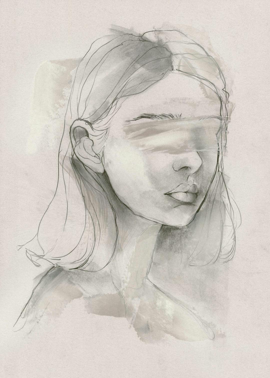 Incomplete Sketch Print – Artistic Poster | Desenio