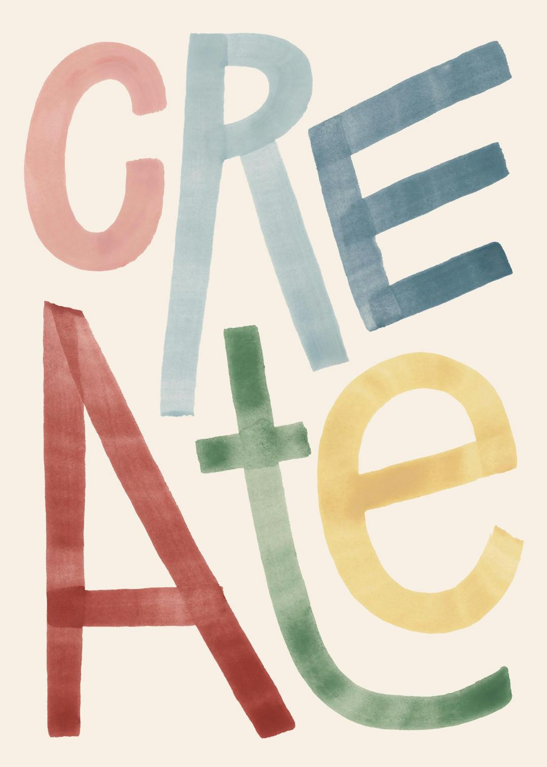 Grow Print – Green Typography Poster | Desenio Print