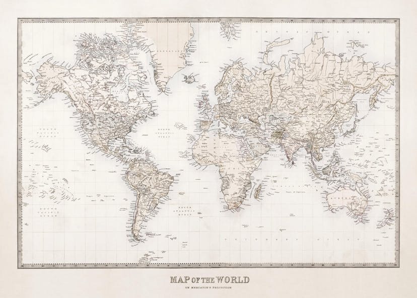 World maps posters