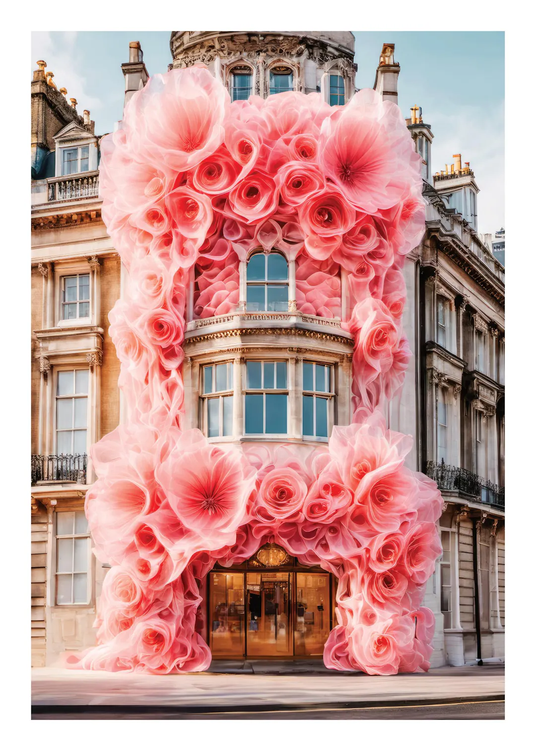 Flower Facade Print – AI Art Poster | Desenio UK