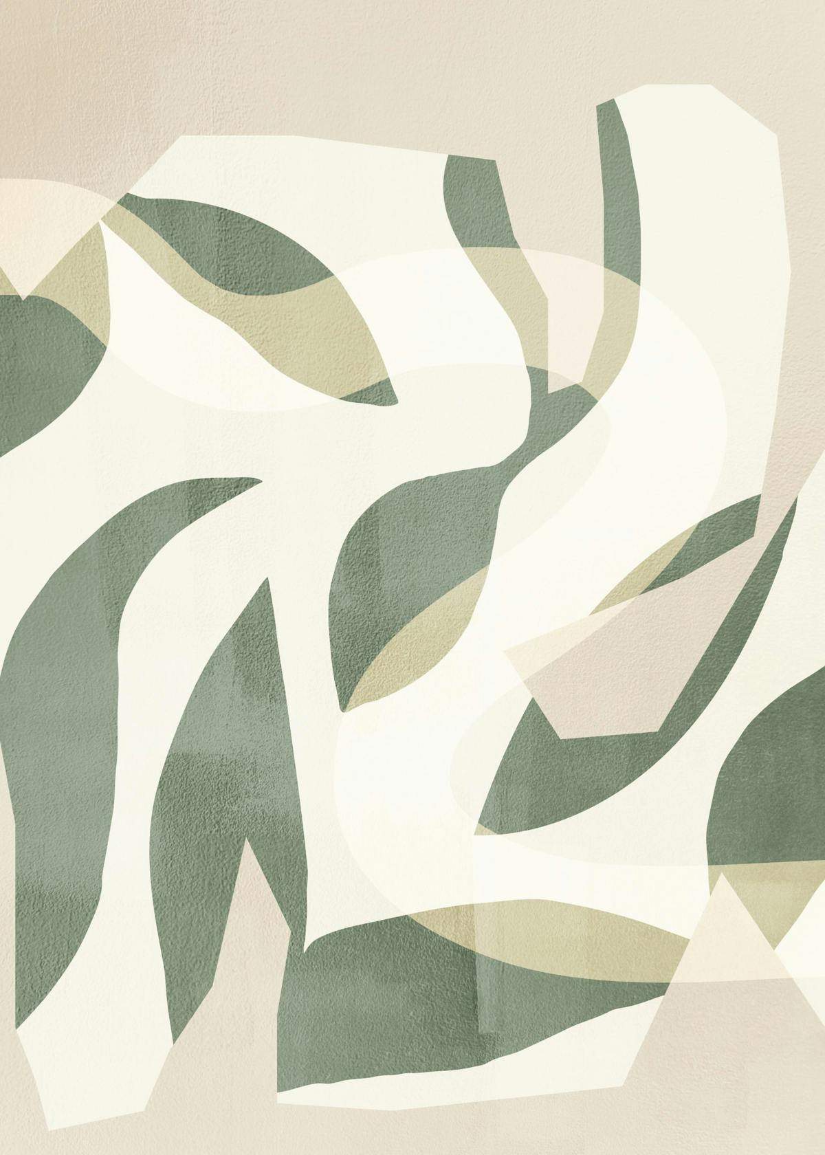 Affiche Pressed Leaves – Art botanique vert doux vintage | desenio.fr