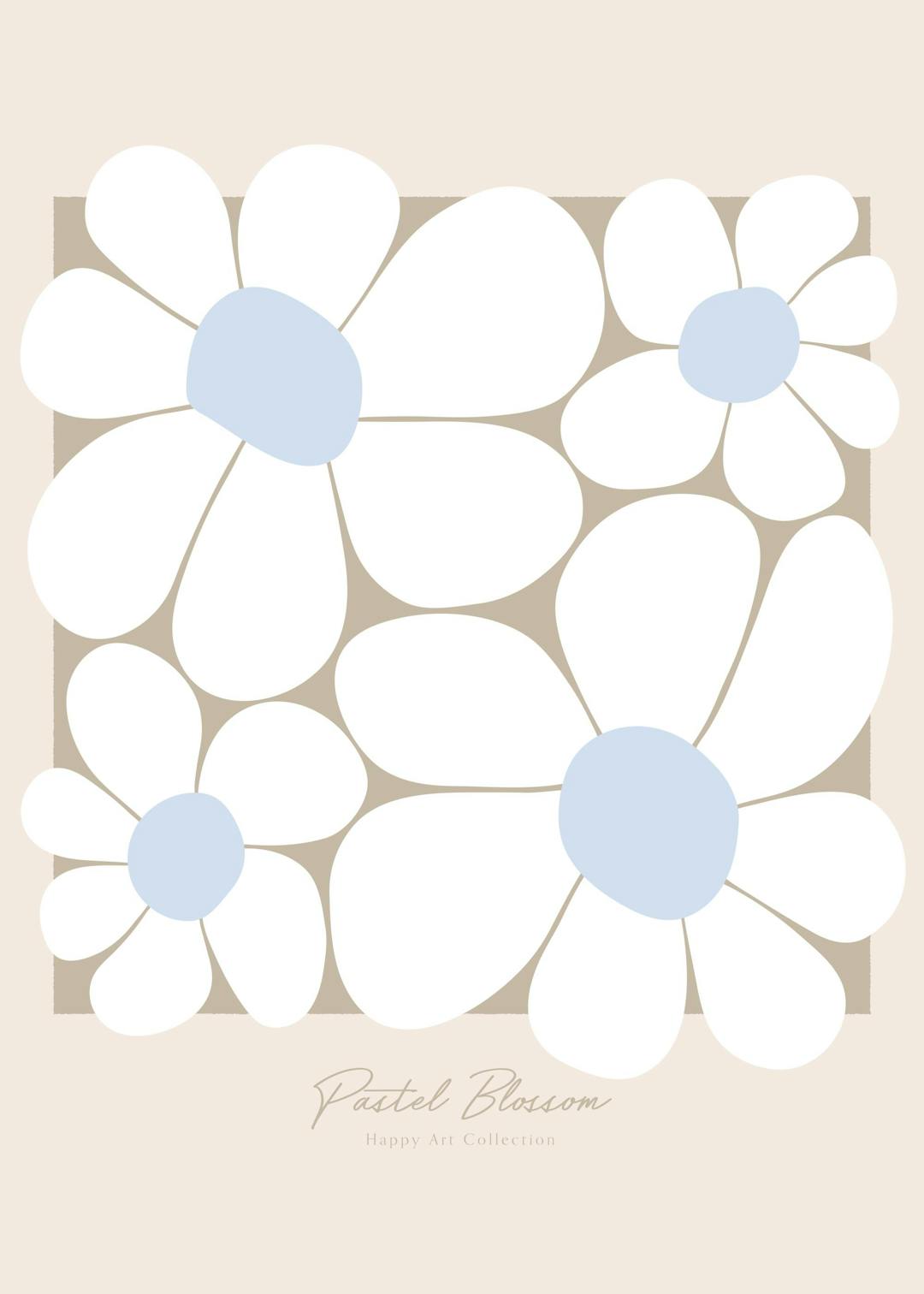 Affiche Paris Flower Market – Illustration florale pastel