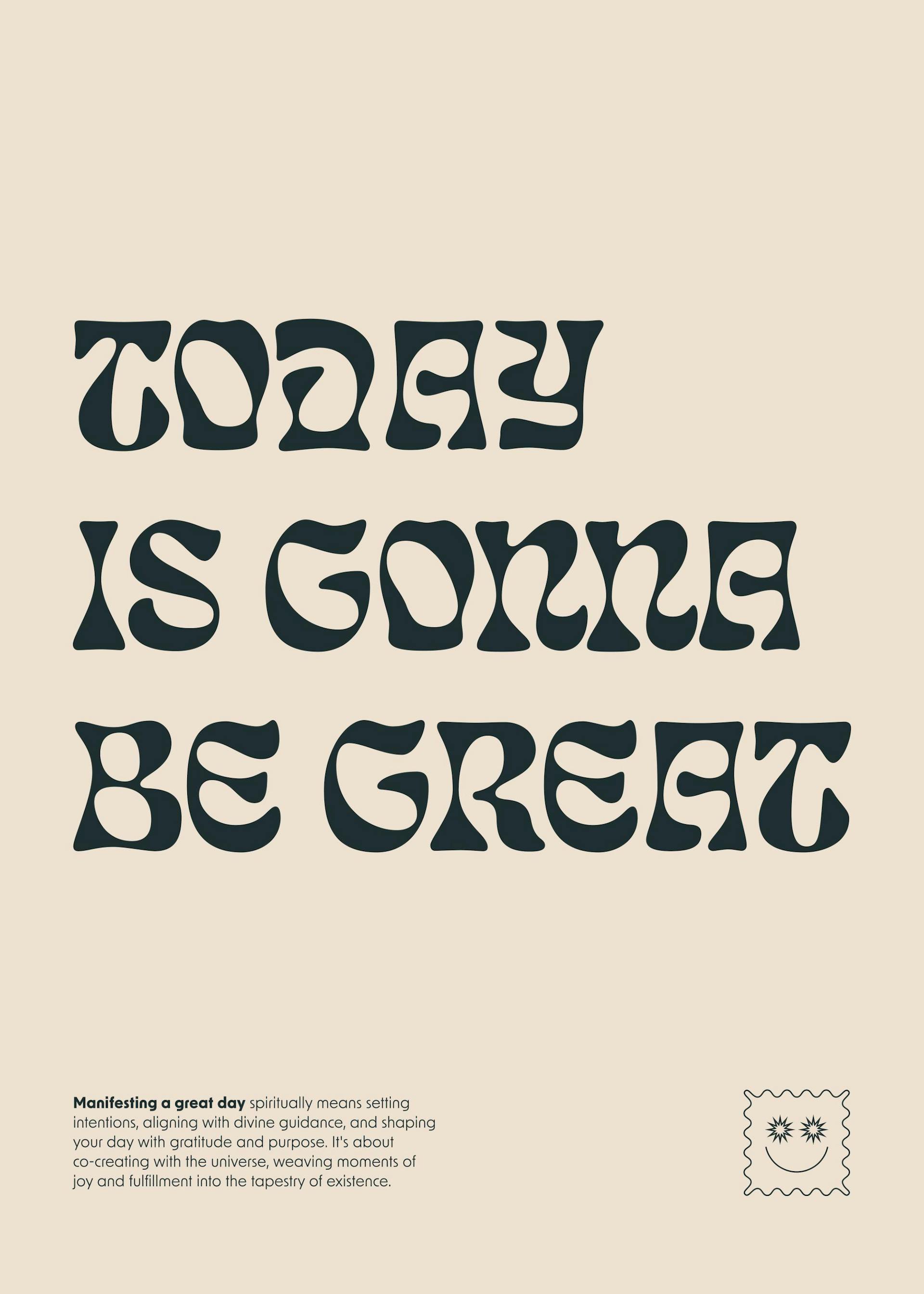 Good Vibes Smiley Plakat – Sjov og Moderne Kunst | Desenio