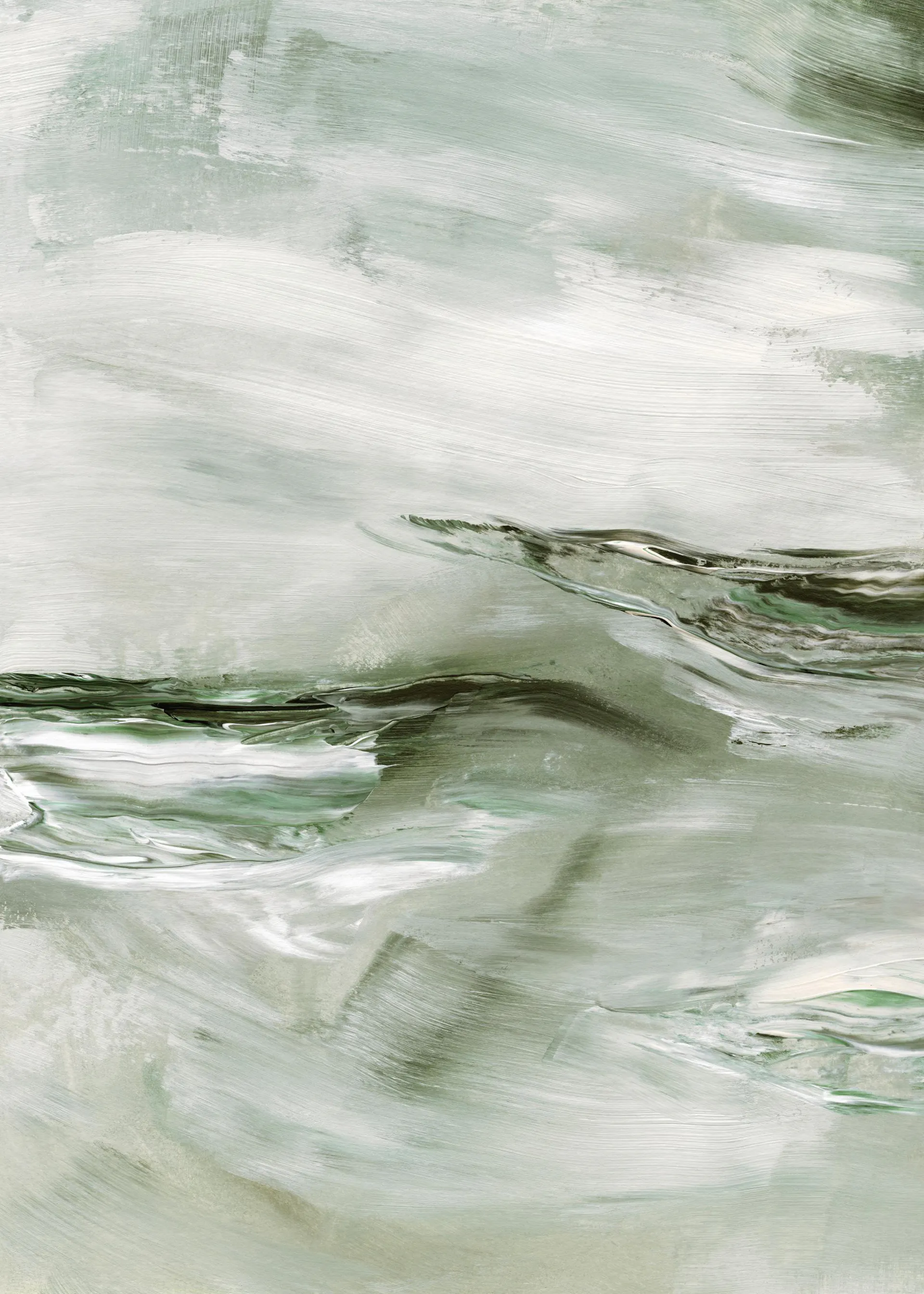 Soft Green Abstract Print – Modern Poster Art | Desenio