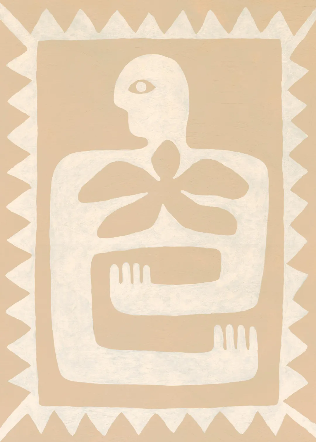 Eye of the Sun Print – Earthy Sun Illustration Poster | Desenio