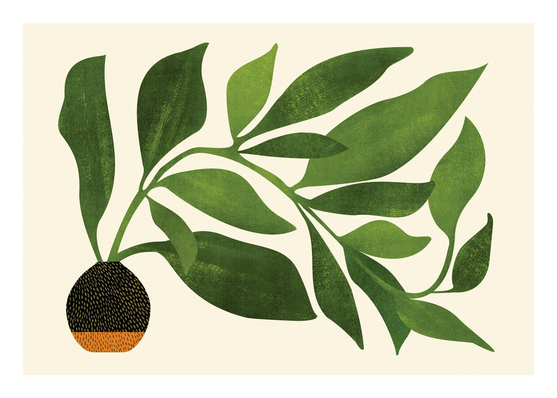 Affiche Summer Fern par Kristian Gallagher – Fougères vertes modernes