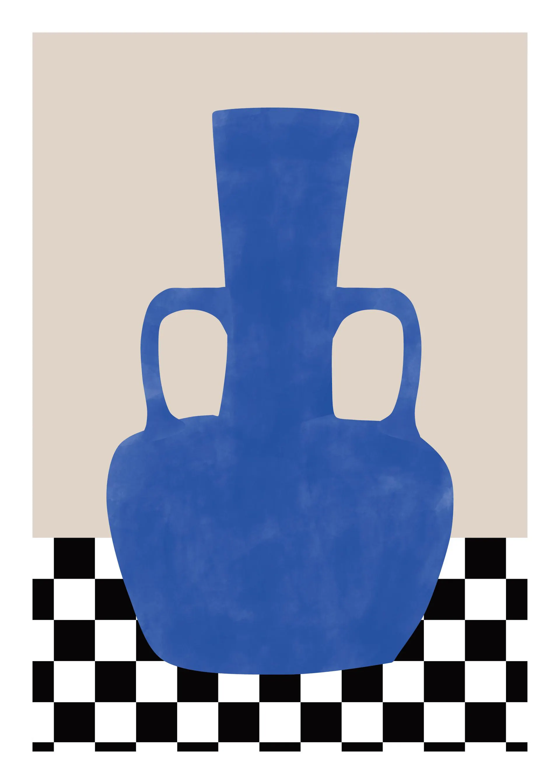Portrait in Blue Print – Modern Art Poster | Desenio Canada