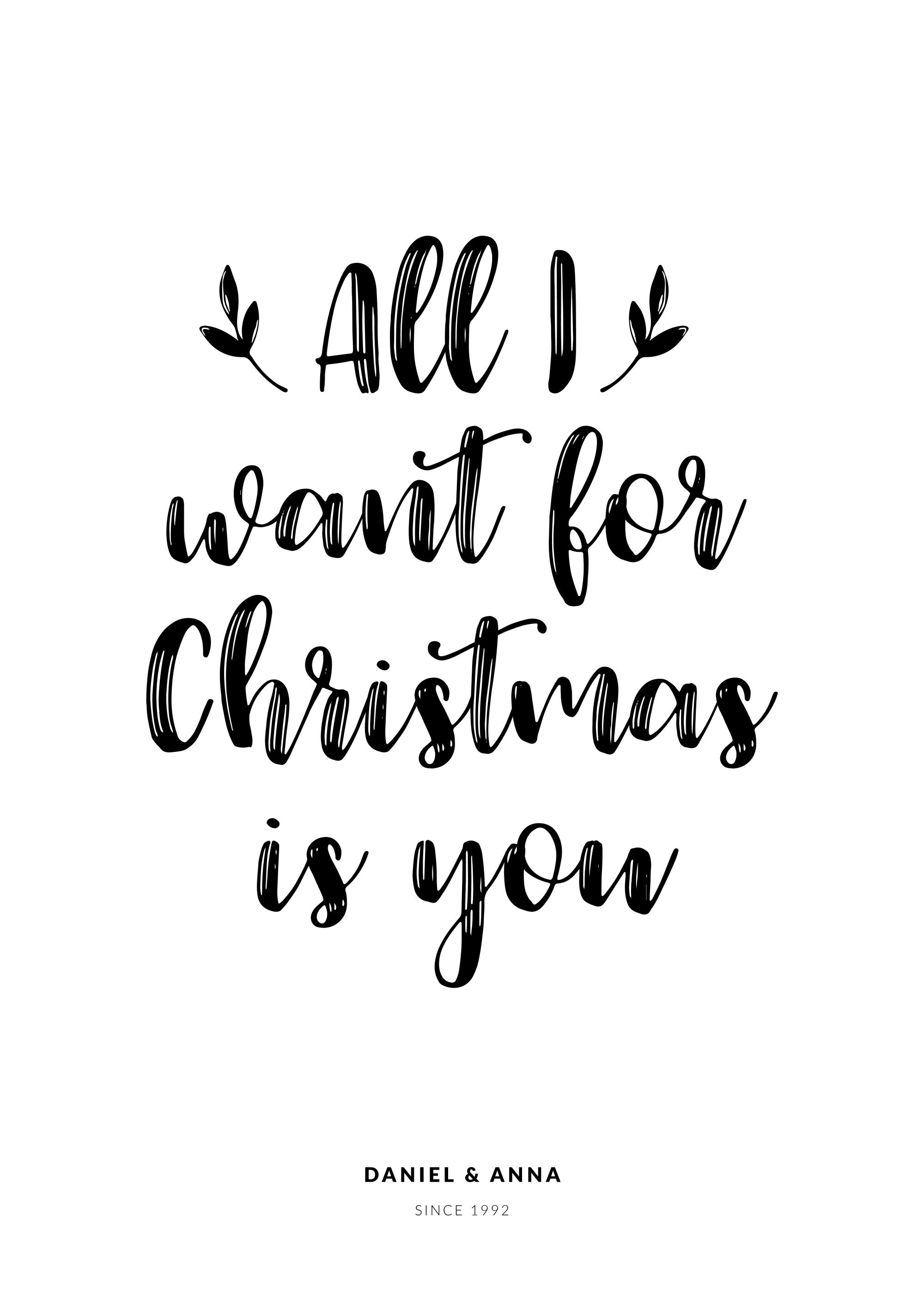 All I Want for Christmas Print – Personal Poster | Desenio