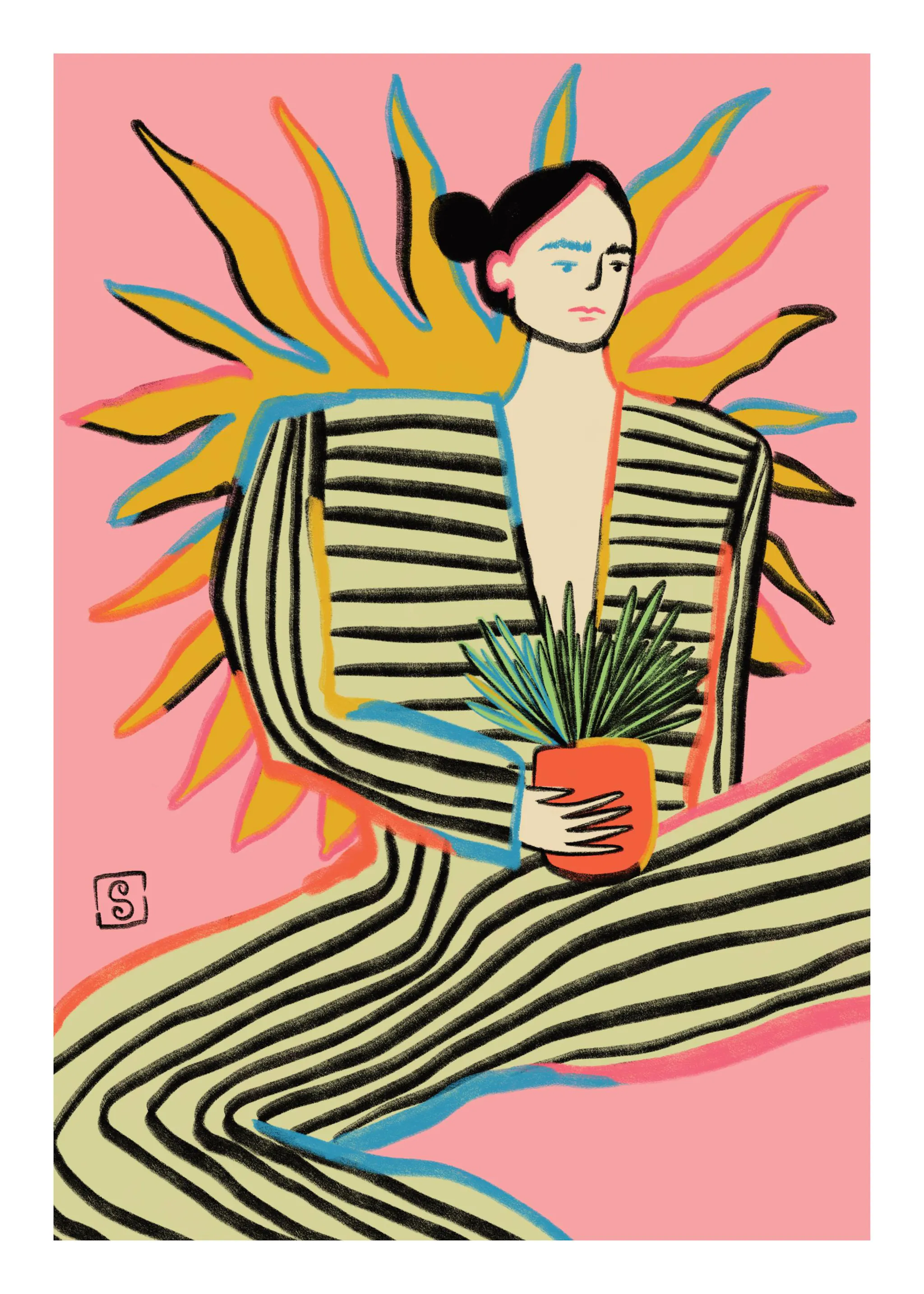 Sandra Poliakov Calm Woman Portrait Print | Poster – Desenio