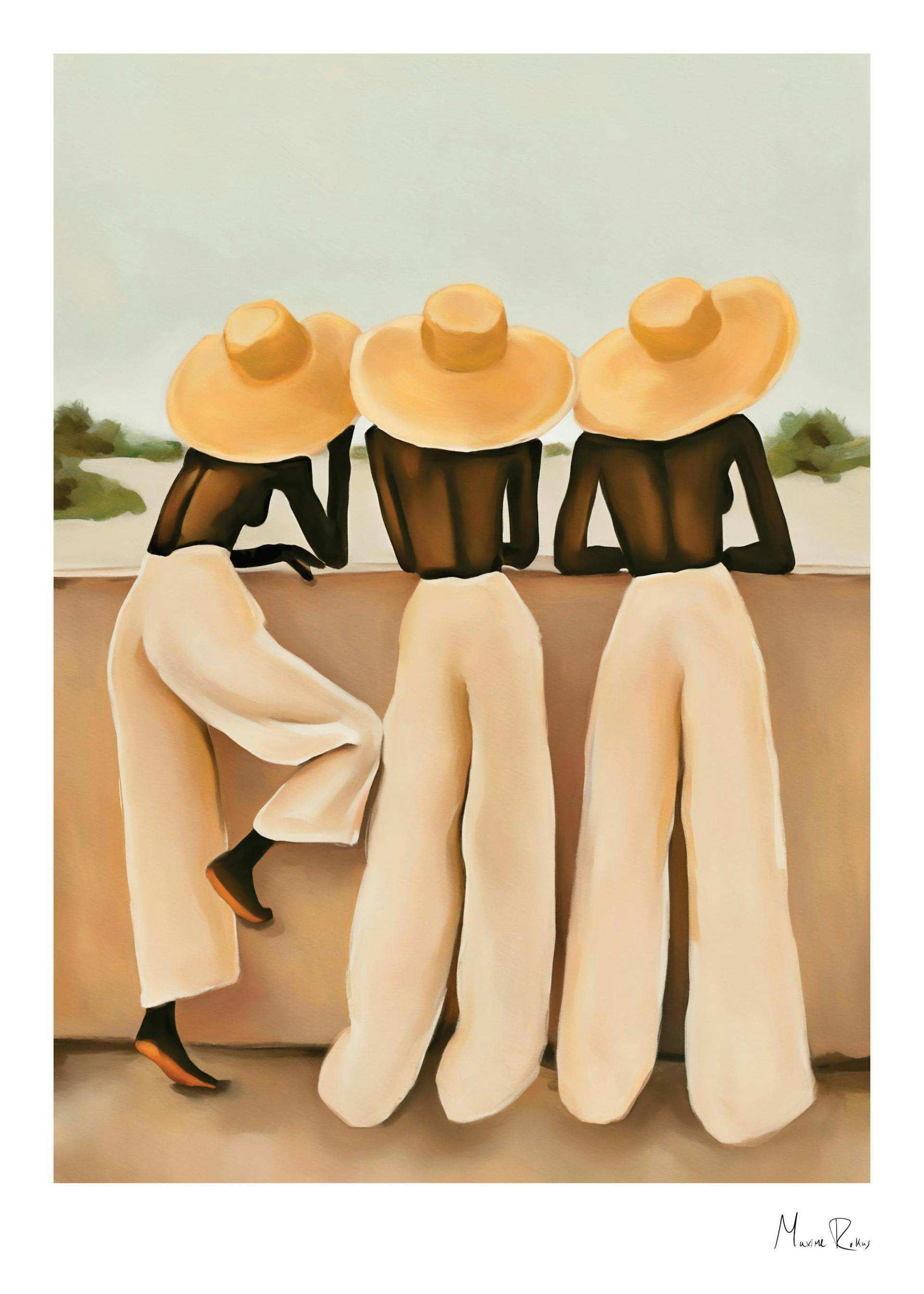 Maxime Rokus Hats Together Print – Modern Art Poster