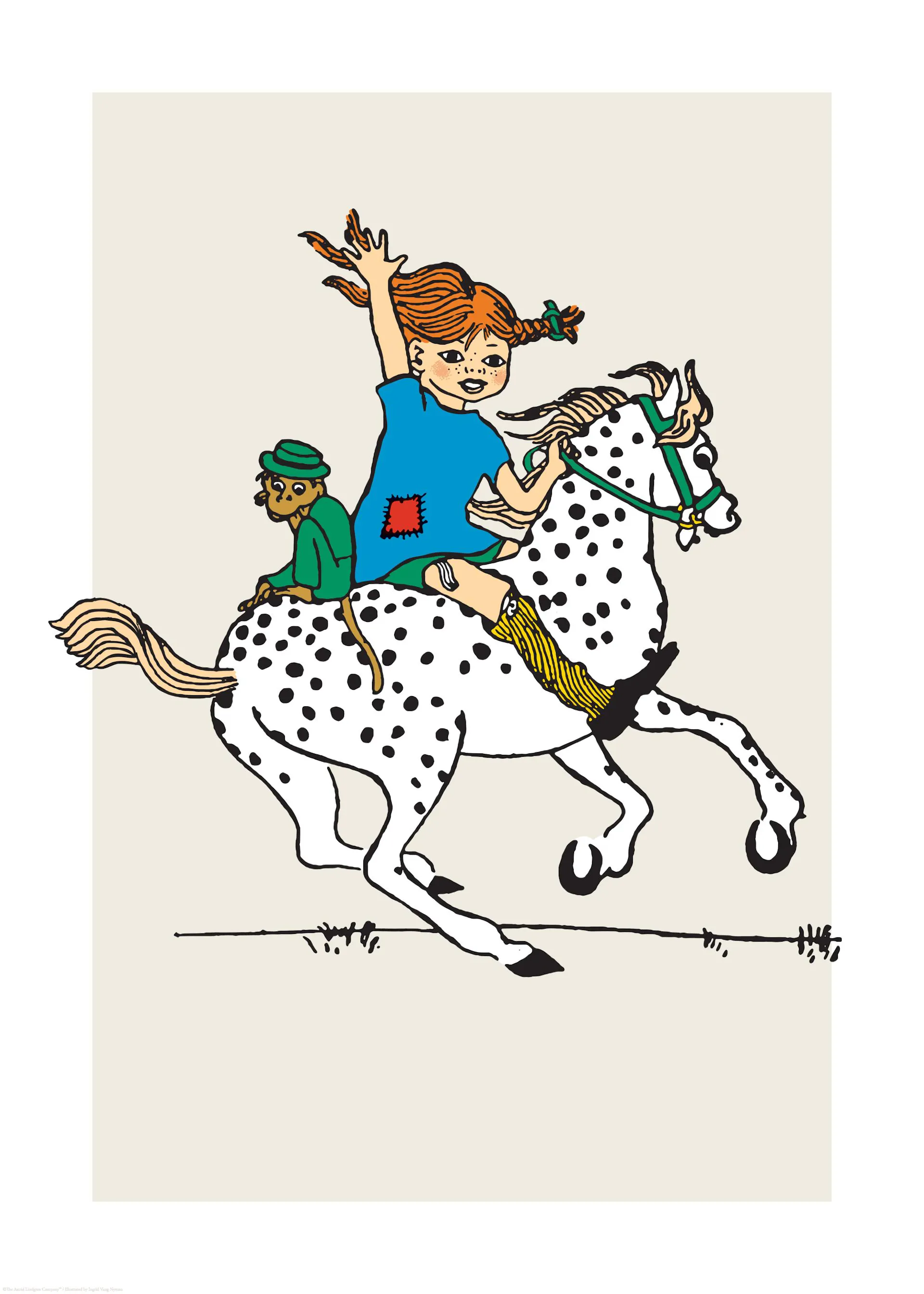 Pippi Longstocking Illustration Print