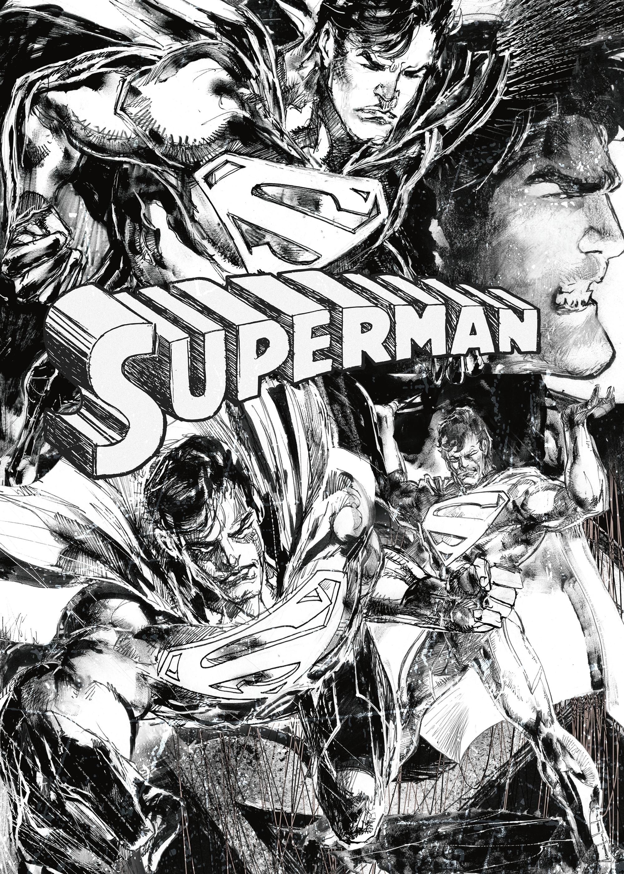 Superman™ Sketch Poster – Black & White Wall Art | Desenio UK