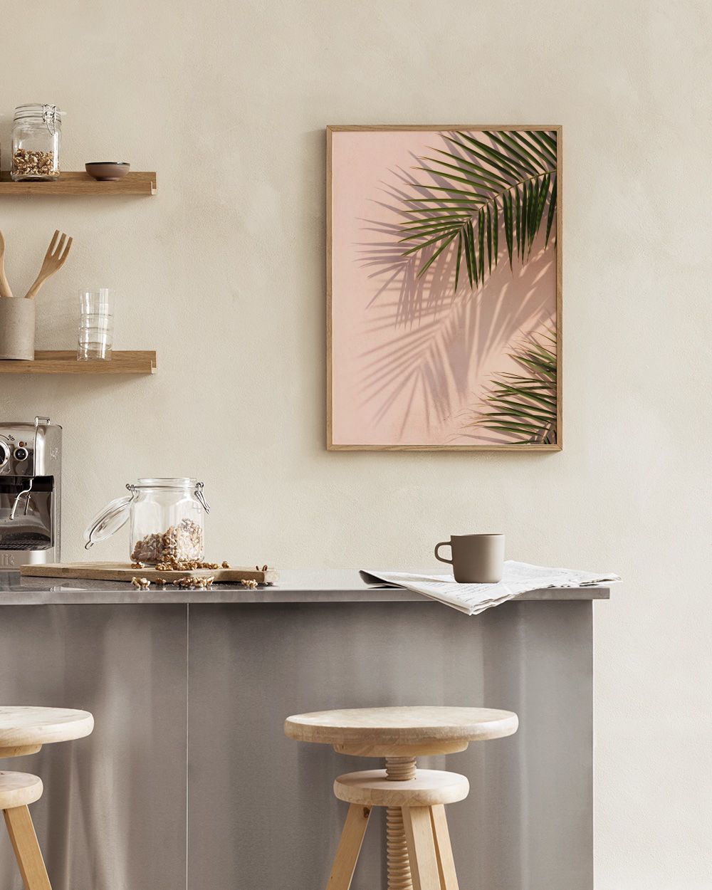 Pink Palm Poster