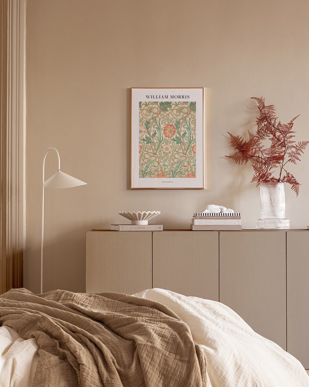 William Morris - Pink and Rose Poster - Flower pattern - desenio.com.au