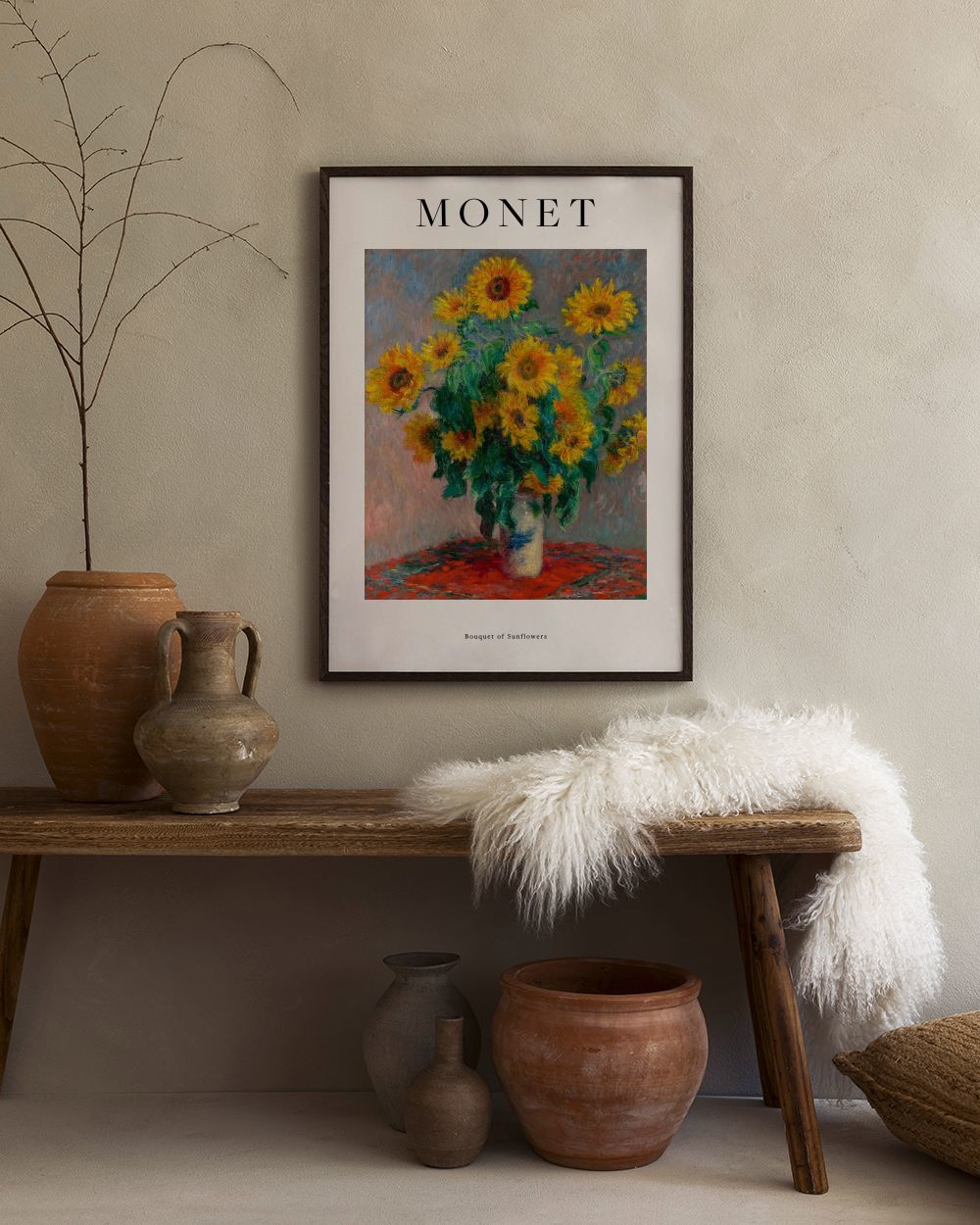 Monet - Bouquet of Sunflowers Poster - Painted sunflowers - desenio.com