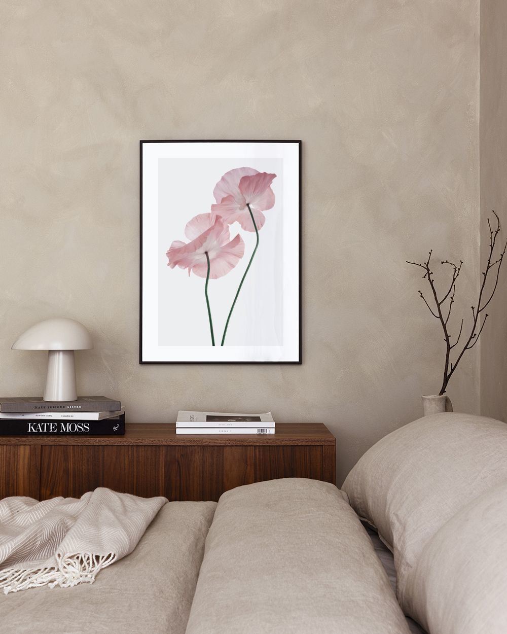 Pink Poppies Print – Romantic Floral Poster | Desenio