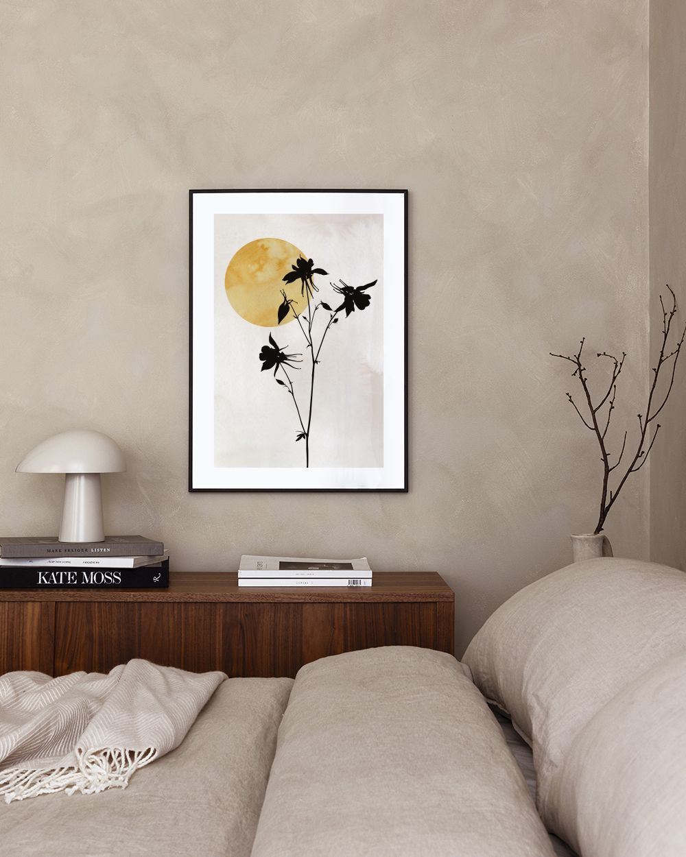Flower Silhouette Print – Botanical Poster Art | Desenio
