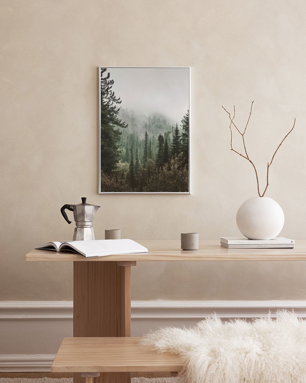 Deep Green Forest Poster – Nebelwald Naturposter | Desenio CH
