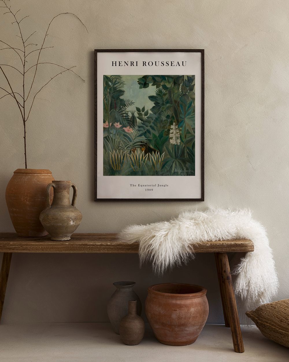 Rousseau - The Equatorial Jungle Poster - Painted jungle - desenio.ie