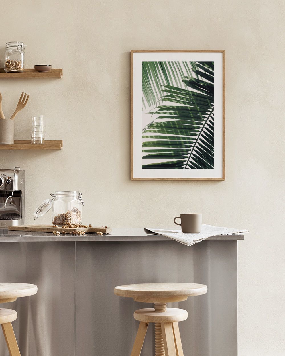 Sunray Palm Leaf Print – Tropical Wall Poster | Desenio