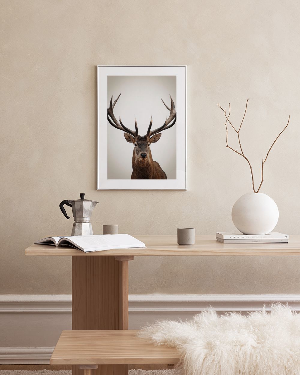 Winter Hert Poster – Natuurkunst voor aan de muur | Desenio.nl