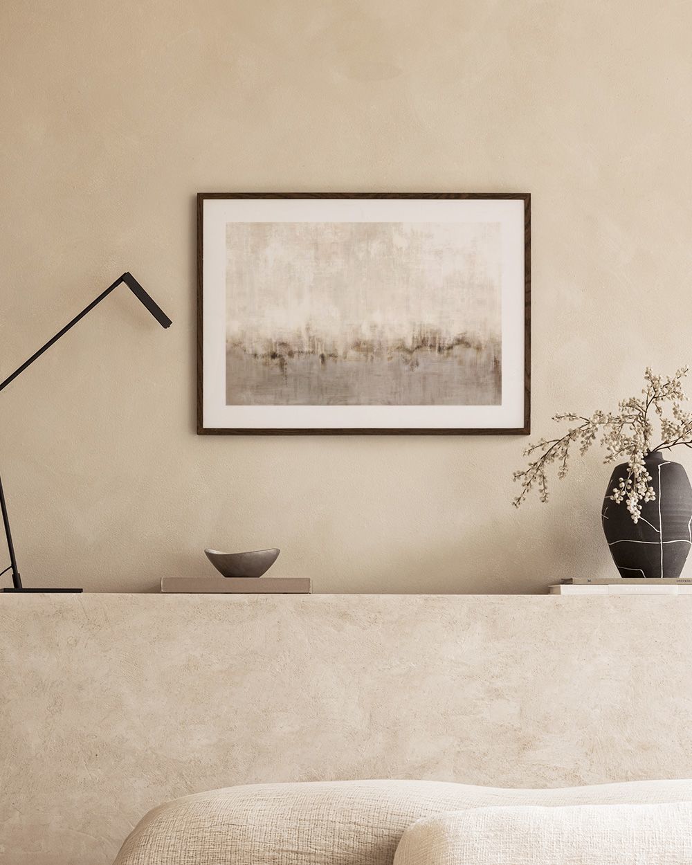 Abstract Scenery No1 Poster - Beige painting - desenio.com
