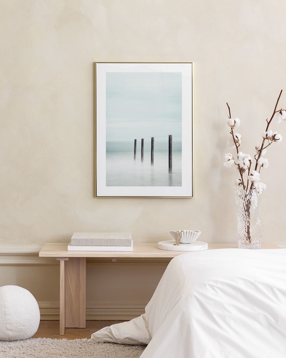 Poles at Tharon Beach Poster