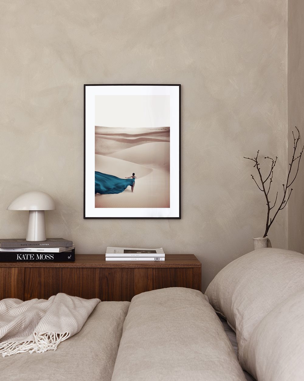 Woman in Blue Dress Print – Elegant Art Poster | Desenio