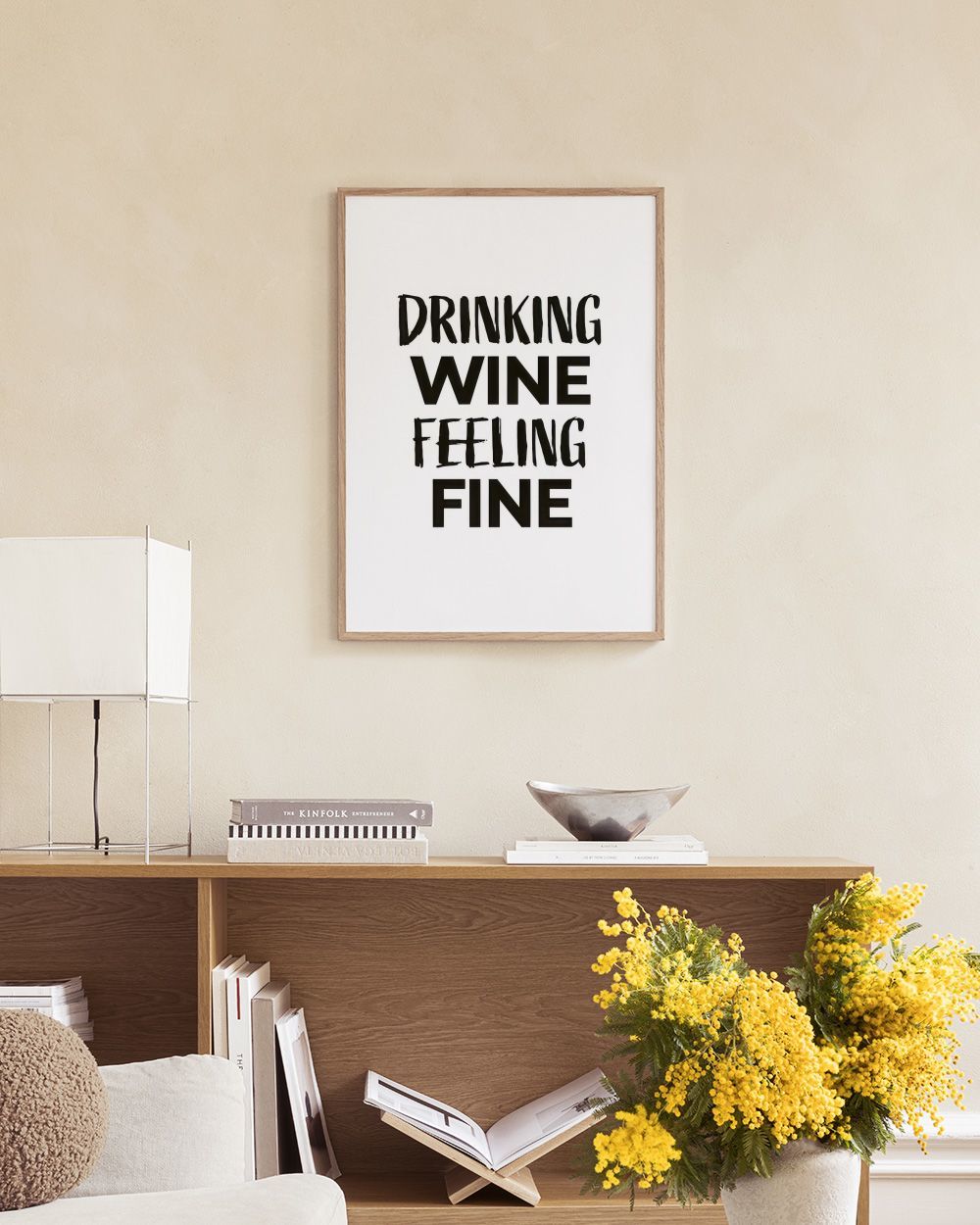 Drinking Wine Feeling Fine Print
