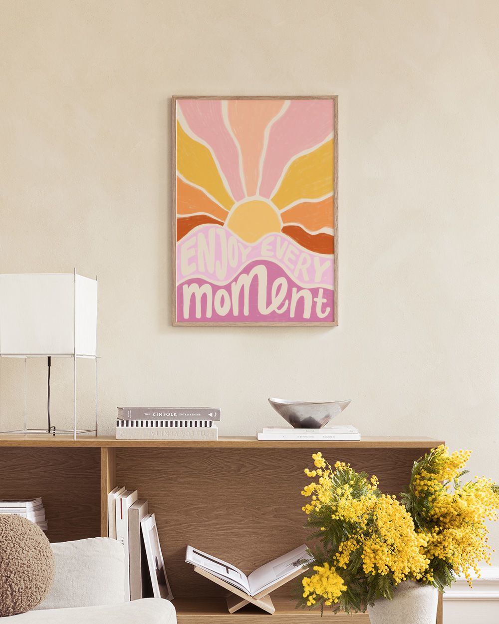 Enjoy Every Moment Poster – Färgstark citatposter | Desenio.se