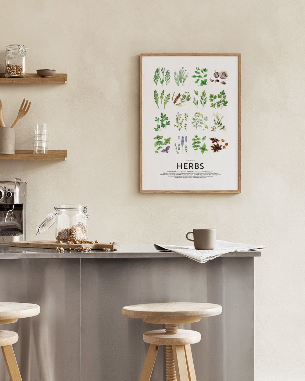 Culinary Herbs Print – Botanical Kitchen Poster | Desenio
