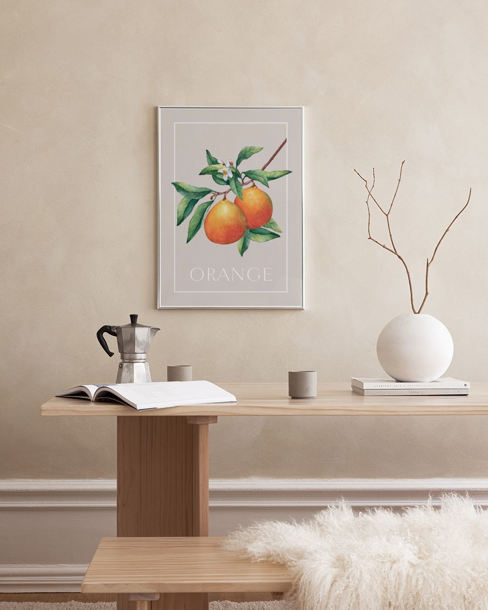 Póster Vintage de Naranjas – Lámina Decorativa para Cocina | Desenio