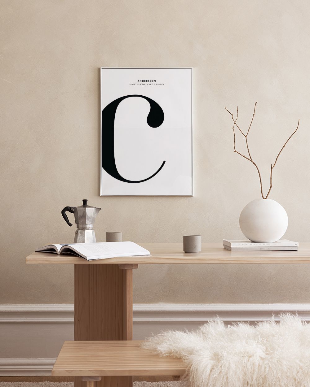 Personalised Letter C Family Poster – Custom Wall Art | Desenio UK