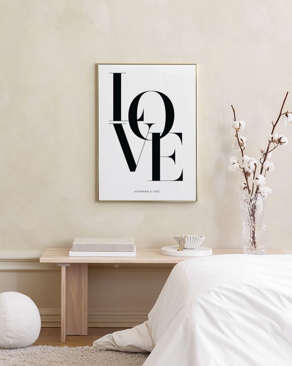 Personalised Love Poster – Black and White Design | Desenio.co.uk
