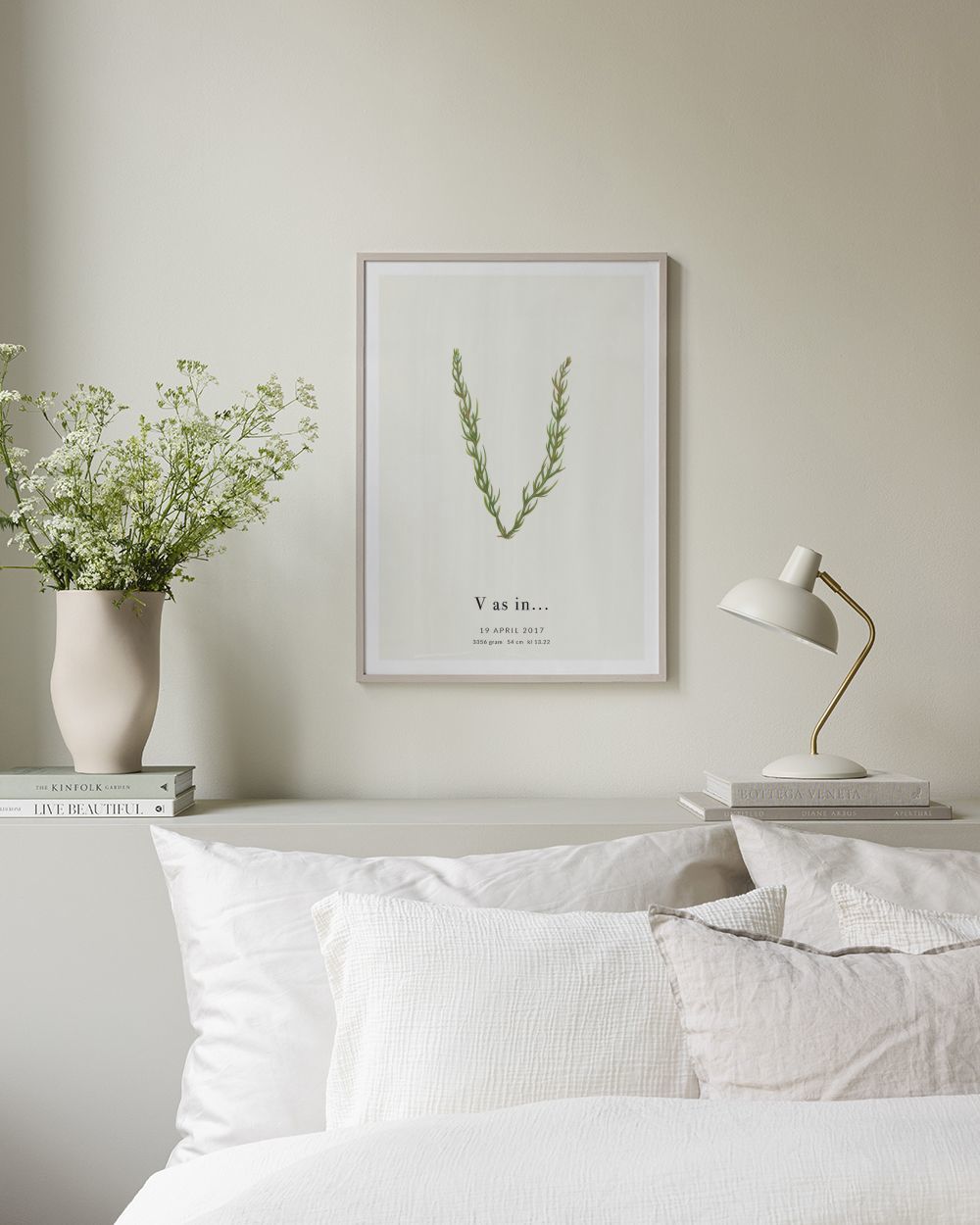 Botanic Letter V Print – Custom Poster with Botanical Design | Desenio