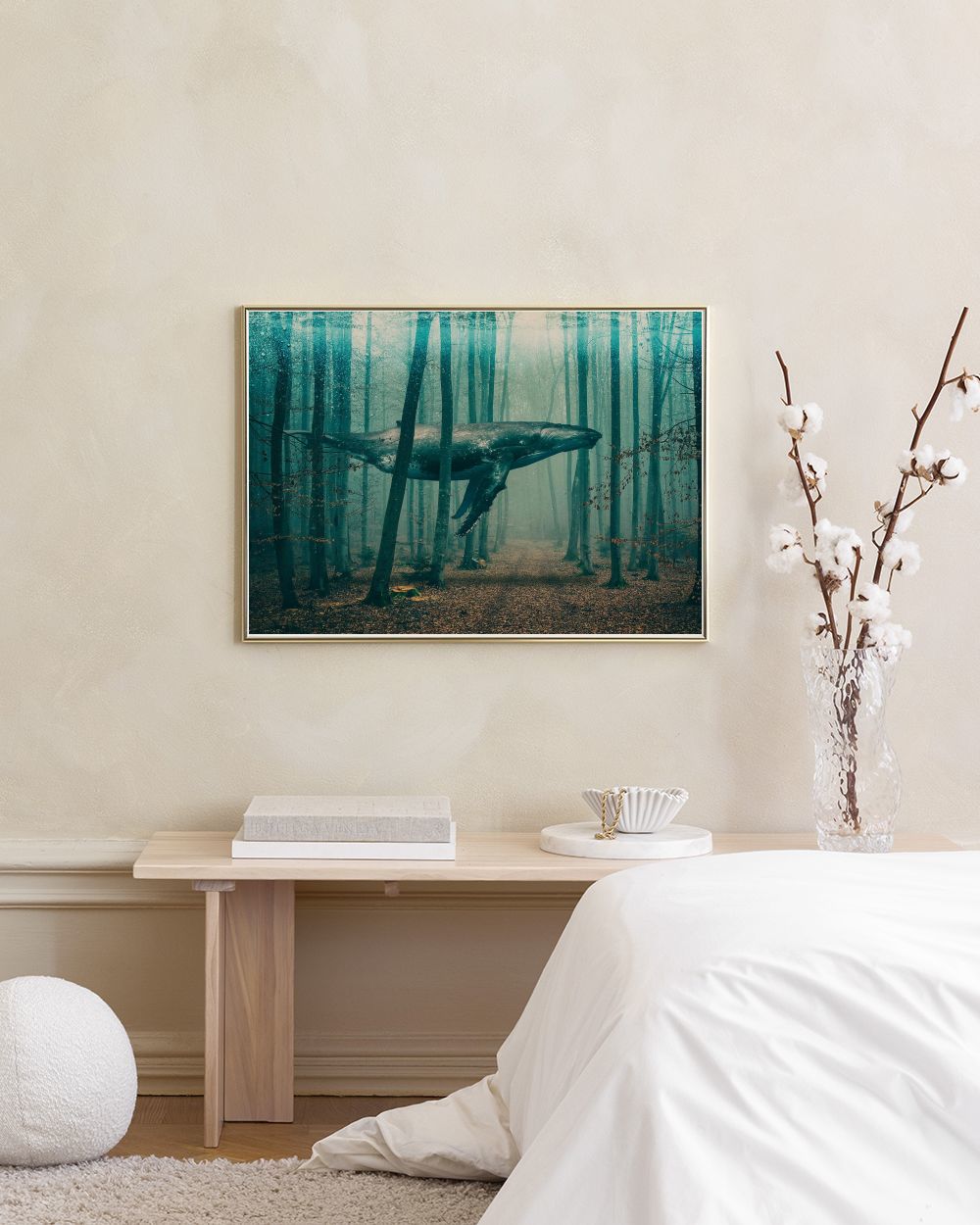 Whale in Forest Poster - Forest whale - desenio.com