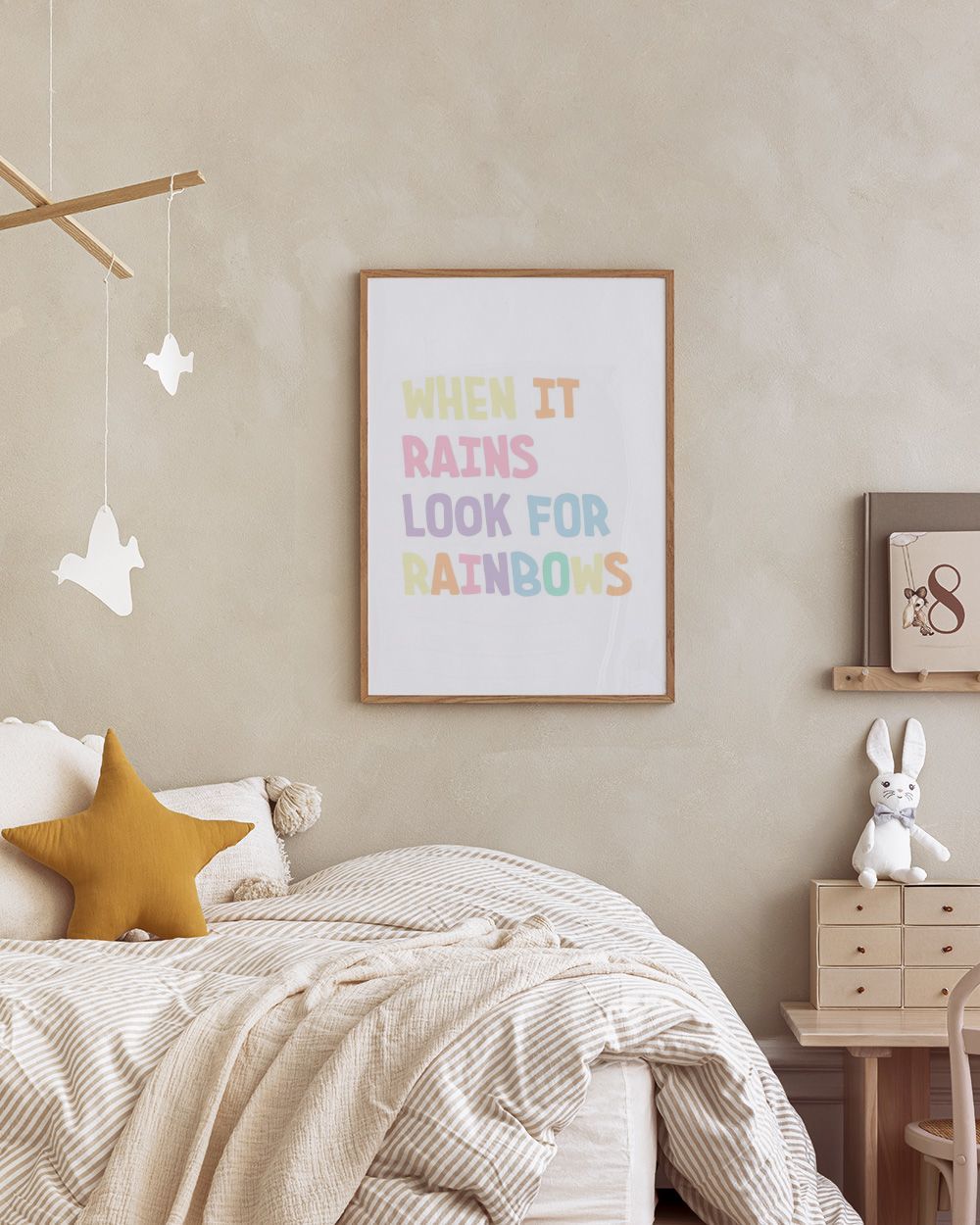 Look for Rainbows Print – Motivational Rainbow Poster | Desenio.co.uk