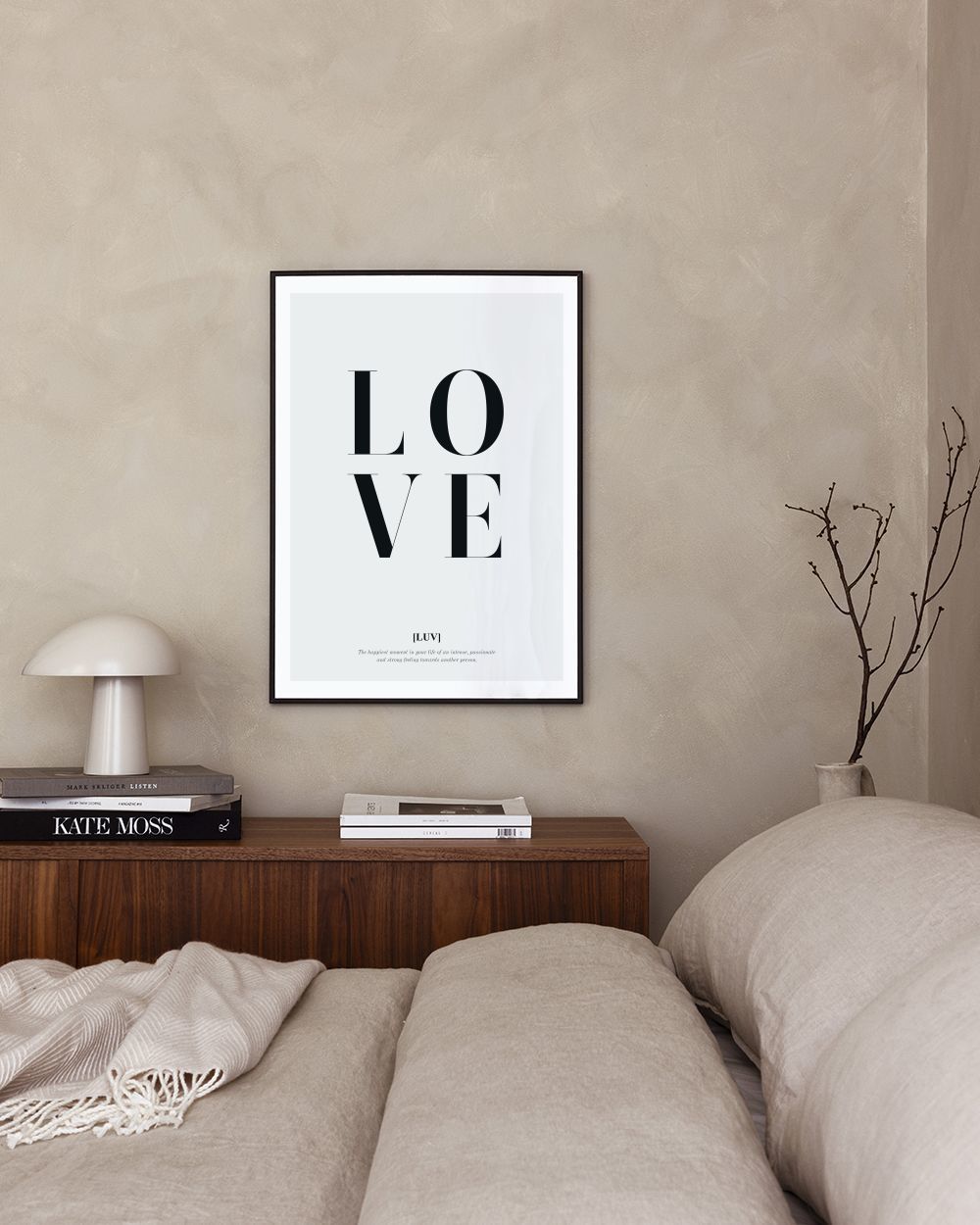 Love Text Print – Modern Typography Poster | Desenio