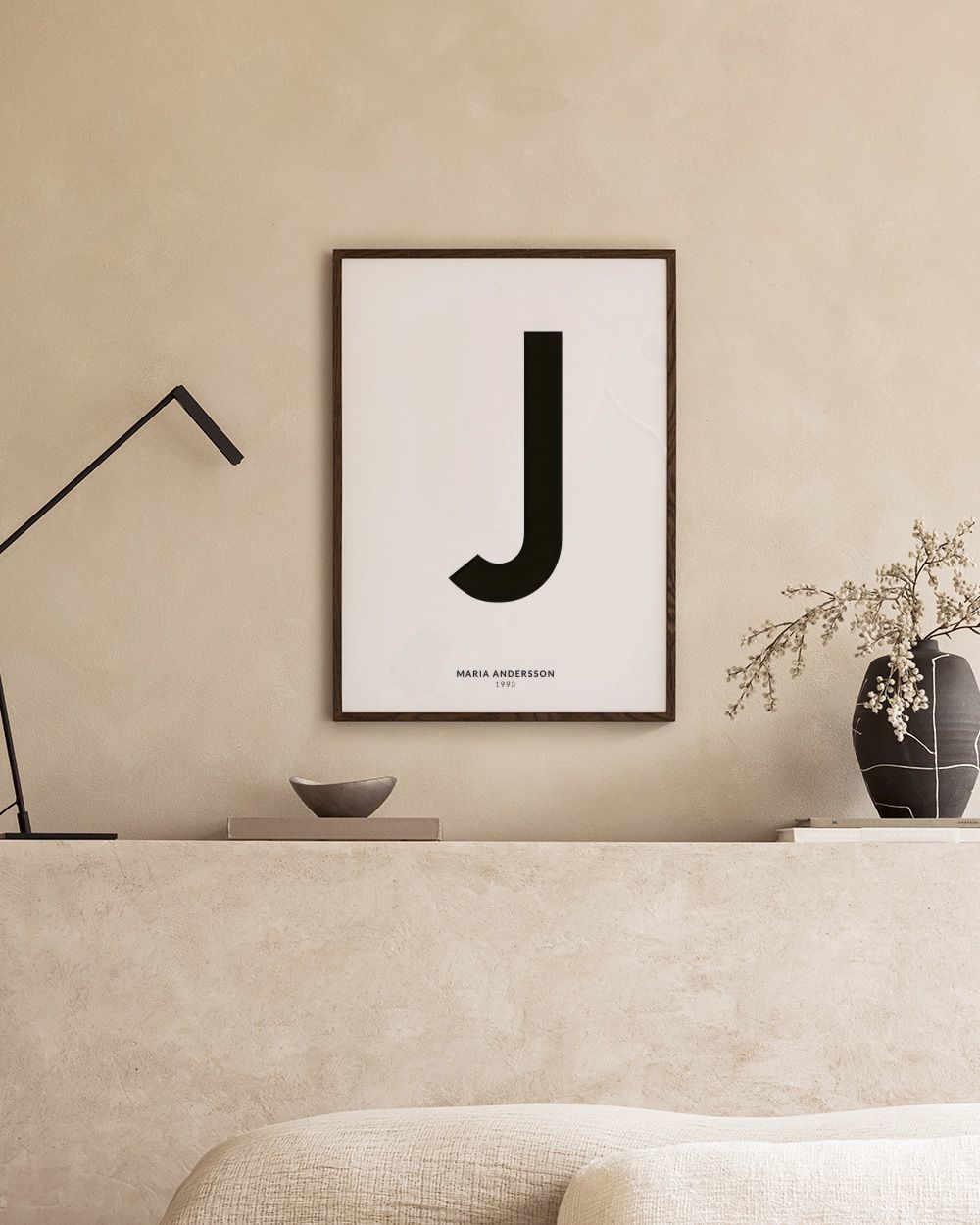 Personalised Letter J Poster – Custom Minimalist Print | Desenio UK