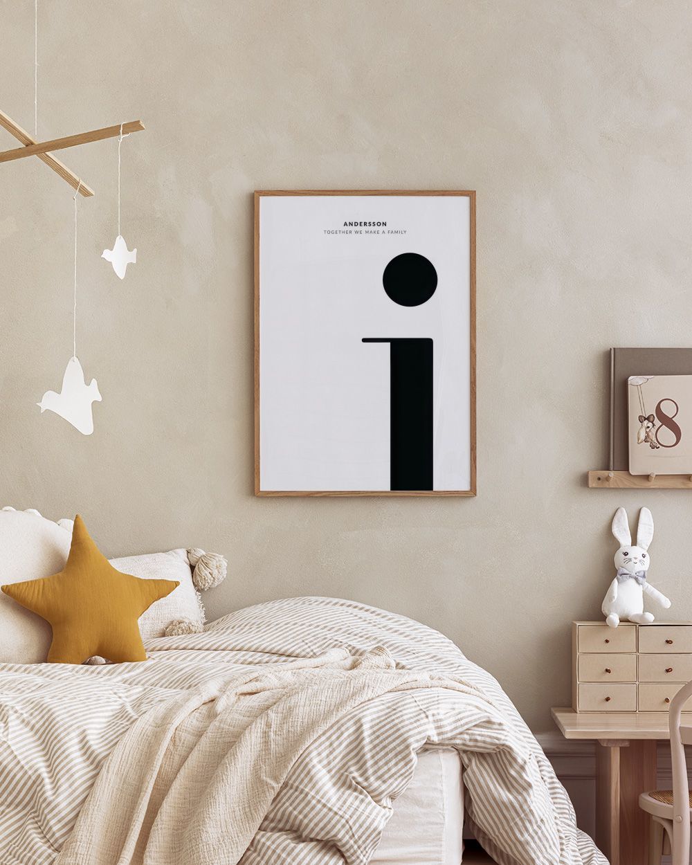 Letter I Personal Poster - Minimalist Typography | Desenio CA