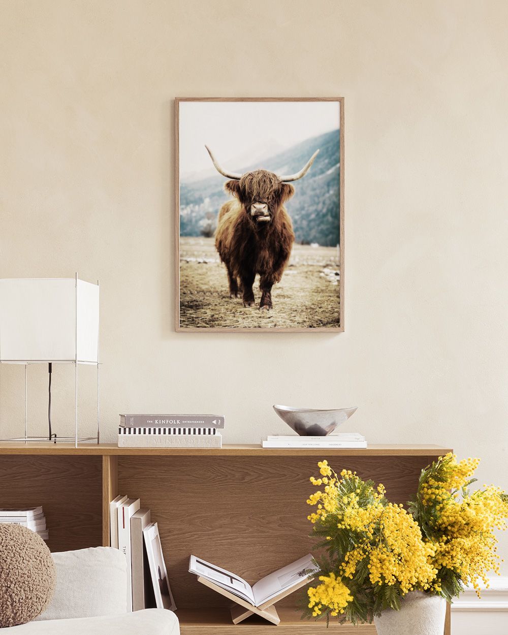 Affiche Vache Écossaise dans la Nature – Décoration Murale Rustique ...