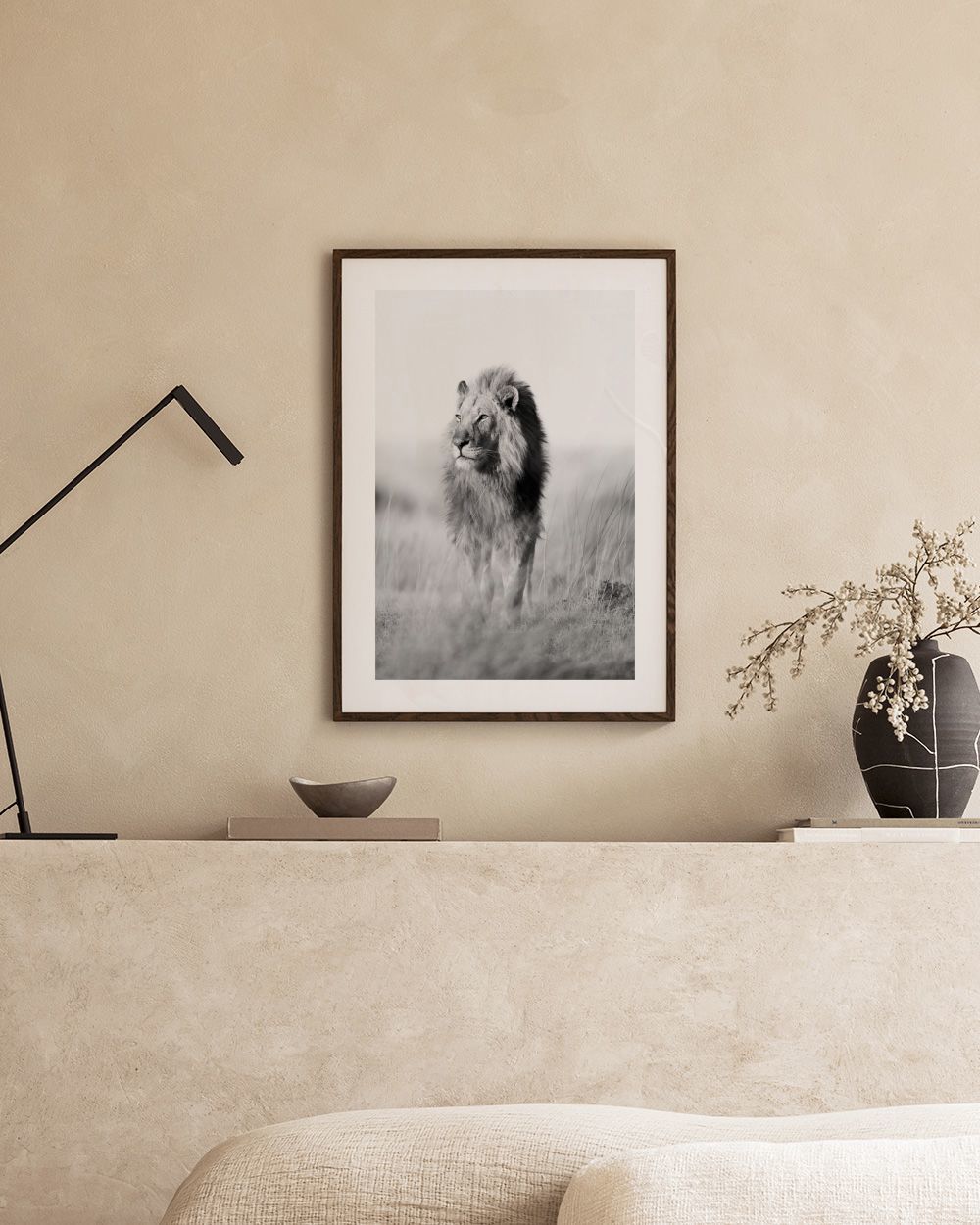 The King of the Jungle Poster – Zwart-wit Leeuw | Desenio